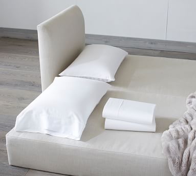 Pottery Barn Summer Bed Bath 2018 D1 Luna Upholstered Daybed Sleeper Polyester Wrapped Cushions Basketweave Slub Ivory