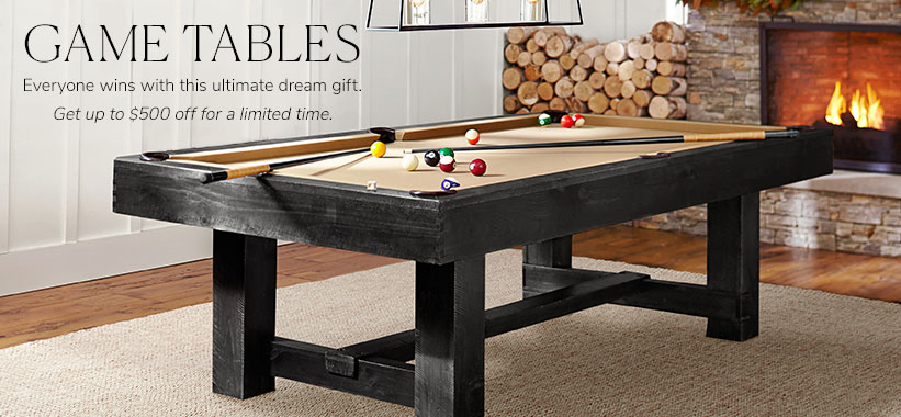 Game Tables, Pool Tables & Game Room Furniture | Pottery Barn