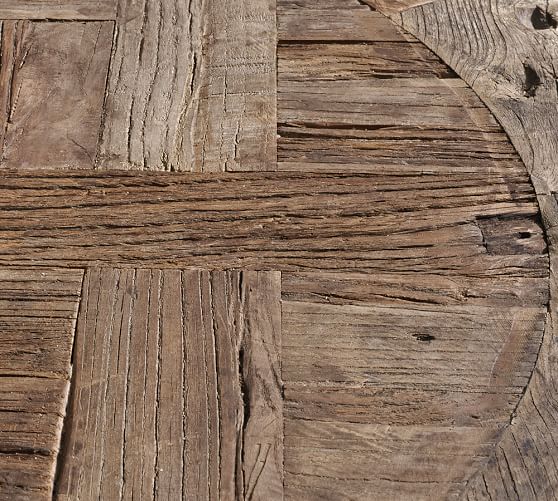 Parquet Reclaimed Wood Side Table | Pottery Barn