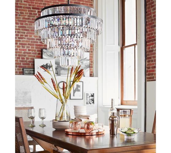 Gemma Crystal Round Chandelier | Pottery Barn