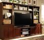 Logan Media Suite with Door Bookcase, Antique White | Pottery Barn