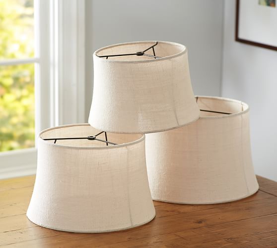 Burlap Sheer Tapered Drum Lamp Shade | Pottery Barn