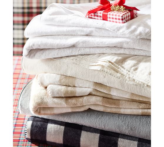 Cozy Buffalo Check Blanket | Pottery Barn