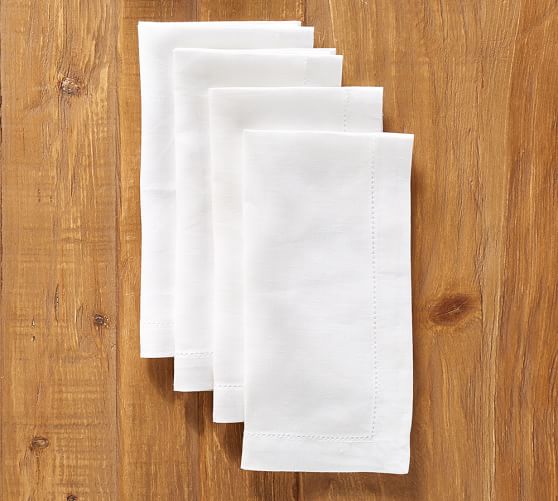 PB Classic Napkin, Set of 4 - White | Pottery Barn