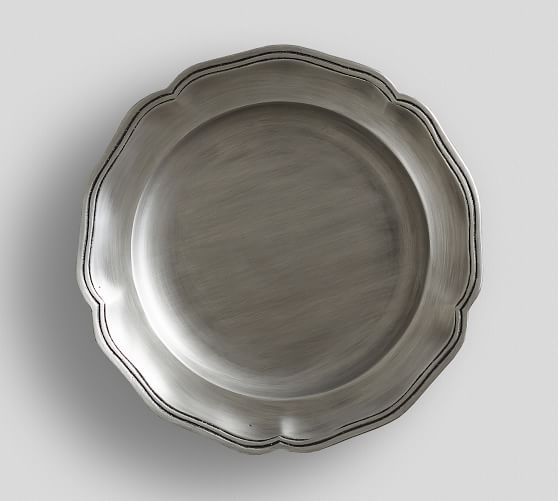 Pewter Scalloped Charger | Pottery Barn