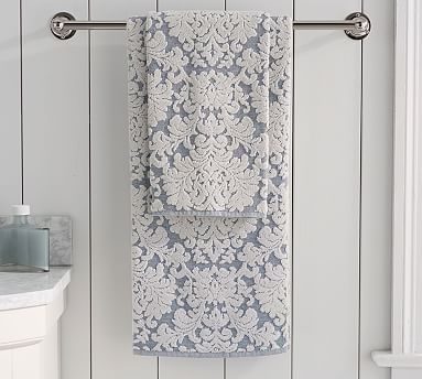 Jacquard Medallion Aerospin™ Sculpted Bath Towels | Pottery Barn