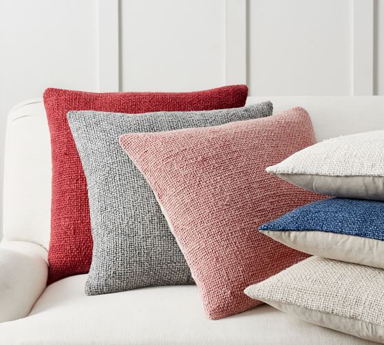Faye Textured Linen Pillow Covers | Pottery Barn Faye Textured Linen Pillow Covers | Pottery Barn