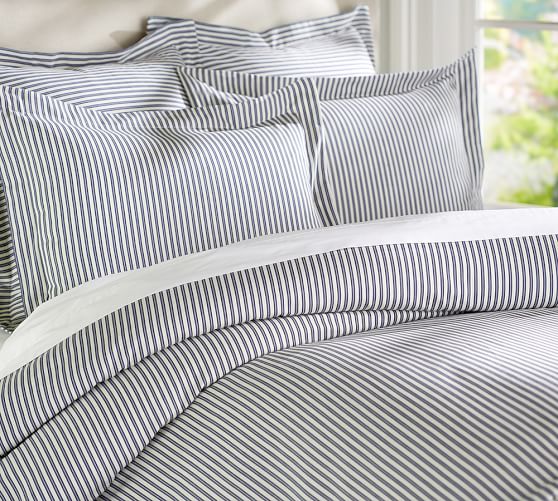 Thatcher Ticking Stripe Duvet Cover And Sham Pottery Barn