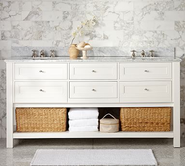 Classic Double Sink Console - White | Pottery Barn