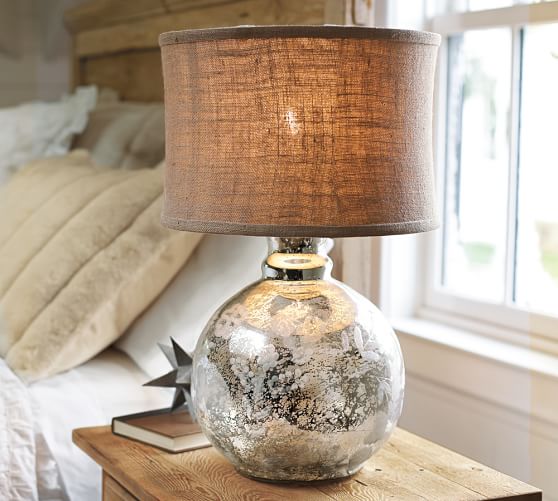 Burlap Flared Drum Lamp Shade Pottery Barn