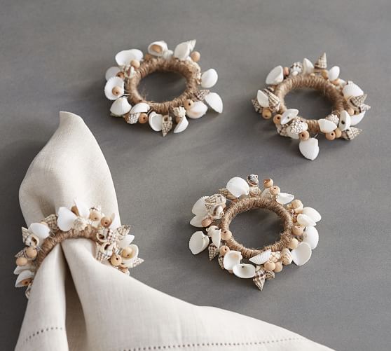 Shell Napkin Ring, Set of 4 | Pottery Barn