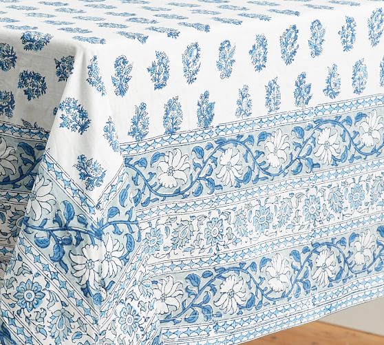 Block Print Tablecloth | Pottery Barn