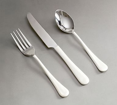 12-Piece Enamel Flatware Set - White | Pottery Barn