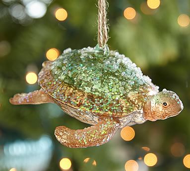 Glass Turtle Ornament | Pottery Barn