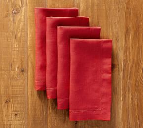 PB Classic Napkin, Set of 4 - White | Pottery Barn