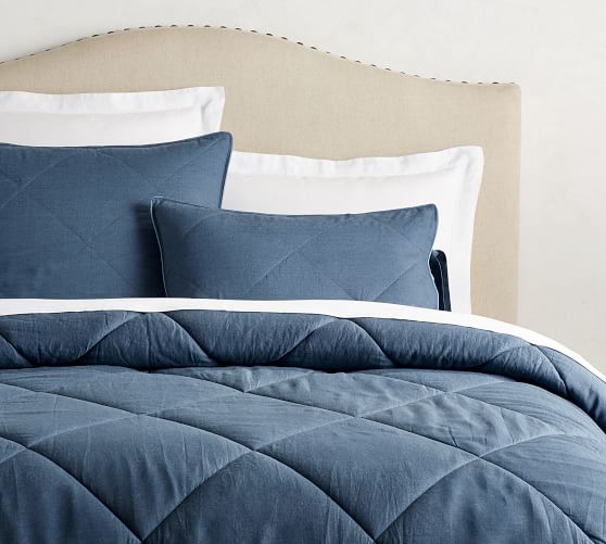Linen Silk Comforter & Sham | Pottery Barn