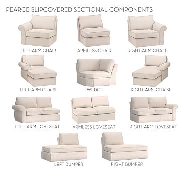 Build Your Own - Pearce Slipcovered Sectional Components | Pottery Barn