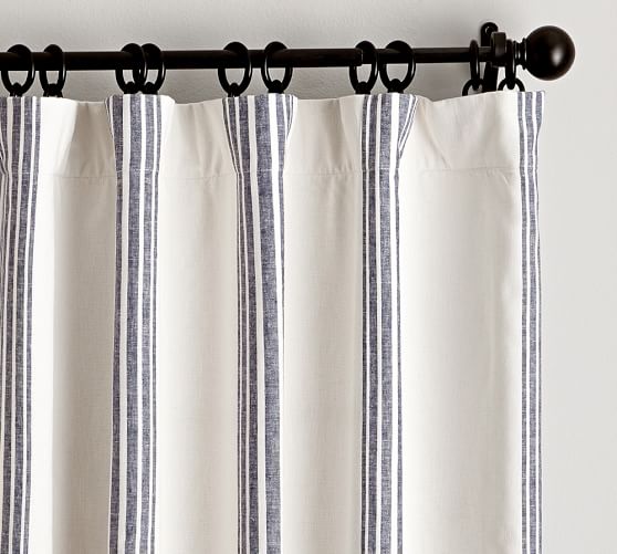 Riviera Stripe Drape - Navy | Pottery Barn
