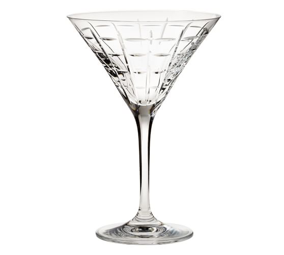 Library Hand Cut Martini Glass Pottery Barn