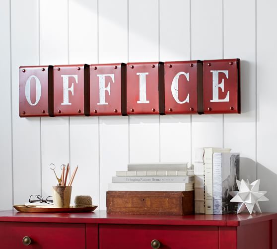 Rustic Office Sign | Pottery Barn