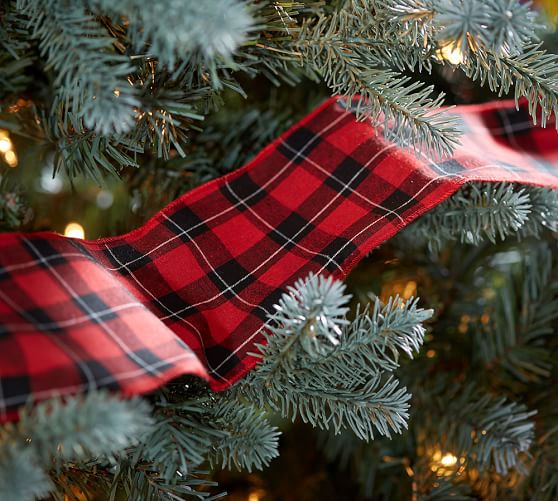 Plaid Ribbon Garland | Pottery Barn