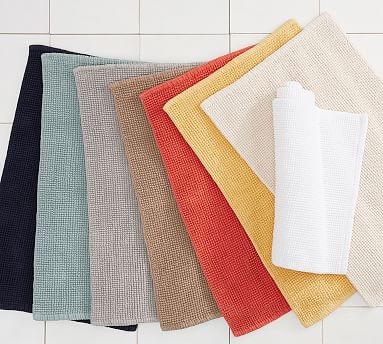 Textured Organic Bath Rug | Pottery Barn