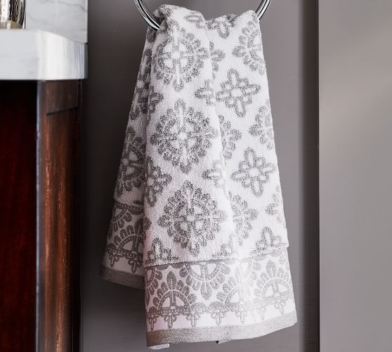 Alva Jacquard Towels | Pottery Barn