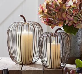 Recycled Glass Pumpkin Cloche | Pottery Barn