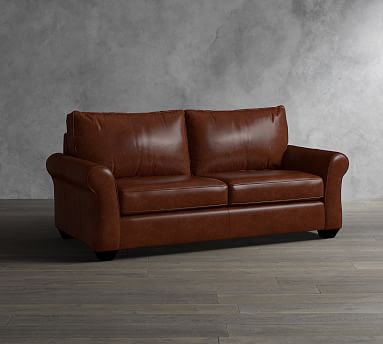 PB Comfort Roll Arm Leather Sofa | Pottery Barn