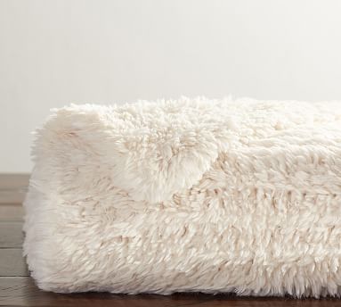 Faux Fur Knitted Throws | Pottery Barn