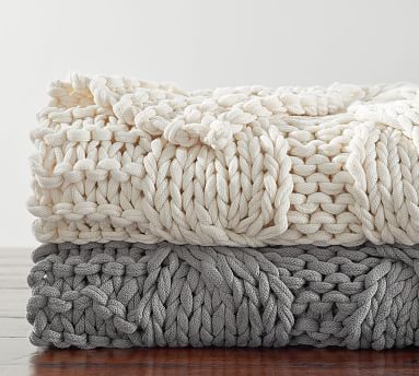 Colossal Handknit Throw | Pottery Barn