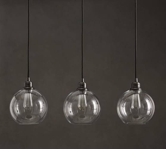 PB Classic 3-Light Pendant with Glass Globe Shade | Pottery Barn PB Classic 3-Light Pendant with Glass Globe Shade | Pottery Barn