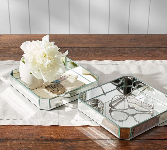 Mirrored Glass Trinket Tray | Pottery Barn