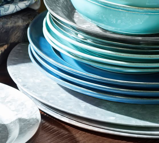 Galvanized Metal Charger | Pottery Barn