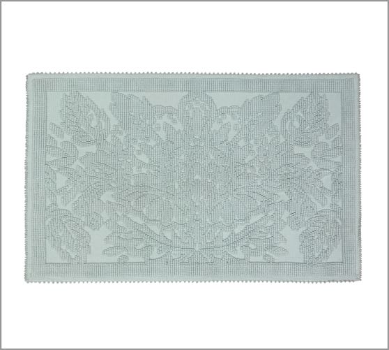 Isaac Floral Sculpted Bath Rug | Pottery Barn