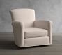 Irving Upholstered Swivel Rocker | Pottery Barn