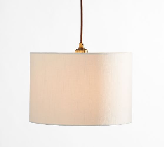 Pb Classic Cord Pendant Linen Drum Shade Pottery Barn