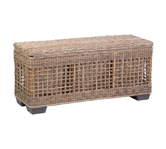 Rattan Shoe Storage Bench | Pottery Barn