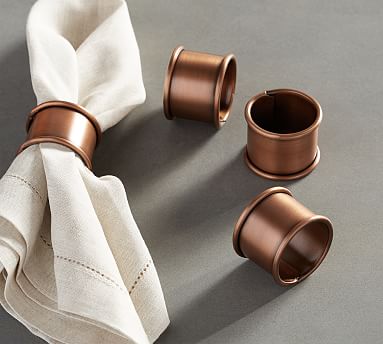 Rustic Copper Napkin Ring, Set of 4 | Pottery Barn