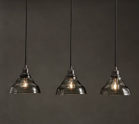 PB Classic 3-Light Pendant with Vintage Glass Shade | Pottery Barn PB Classic 3-Light Pendant with Vintage Glass Shade | Pottery Barn