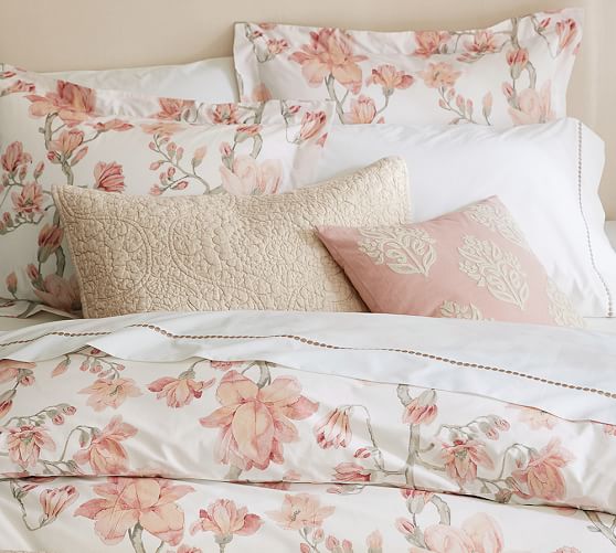 Magnolia Organic Patterned Duvet Cover & Sham | Pottery Barn