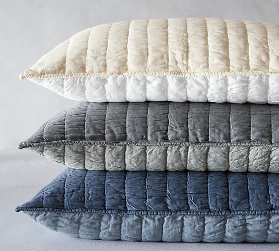 Gray Mist Cotton Silk Channel Quilt & Sham | Pottery Barn