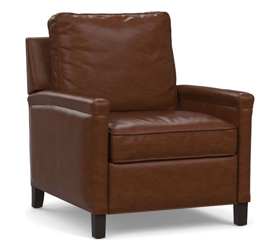 Tyler Leather Square Arm Recliner Chair | Pottery Barn