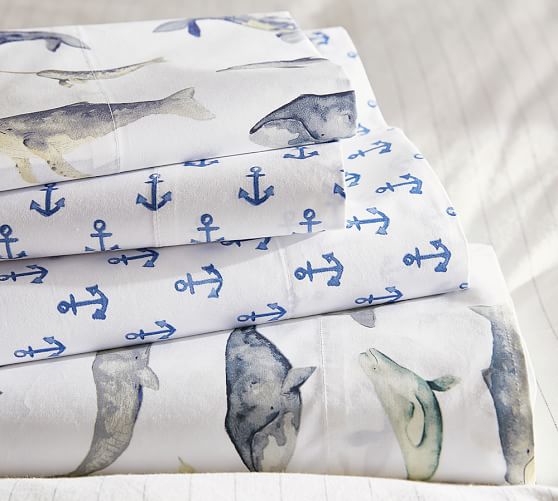Sea Pod Organic Percale Sheet Set | Pottery Barn