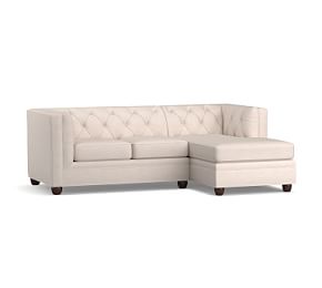 Chesterfield Square Arm Fabric Sofa | Pottery Barn